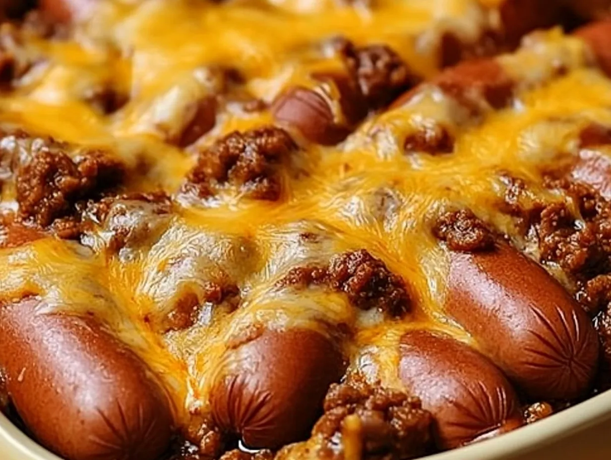 Chili Cheese Dog Casserole - Tastecove